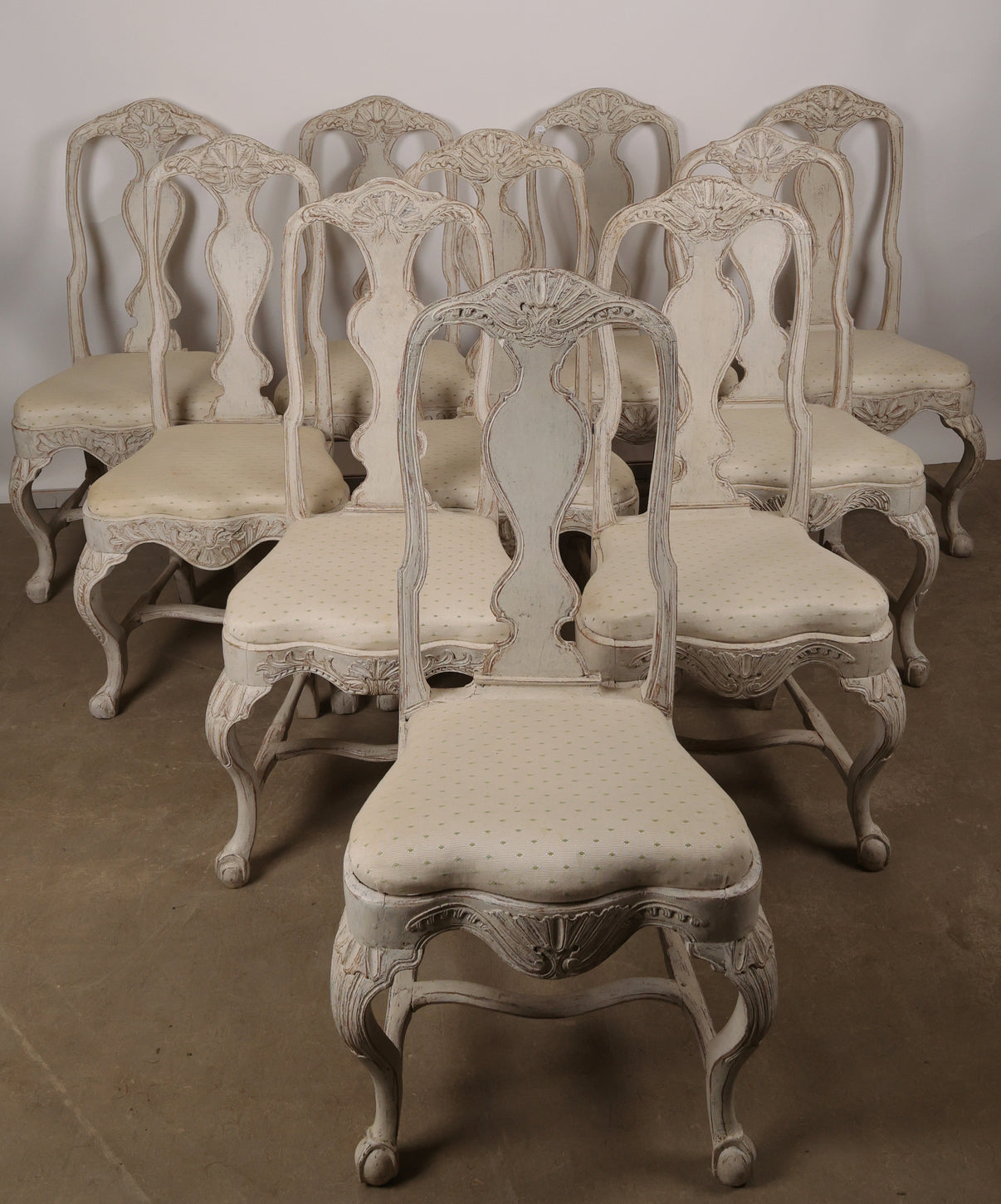 Set of Ten Rococo Chairs – Napoleon Antique & Art