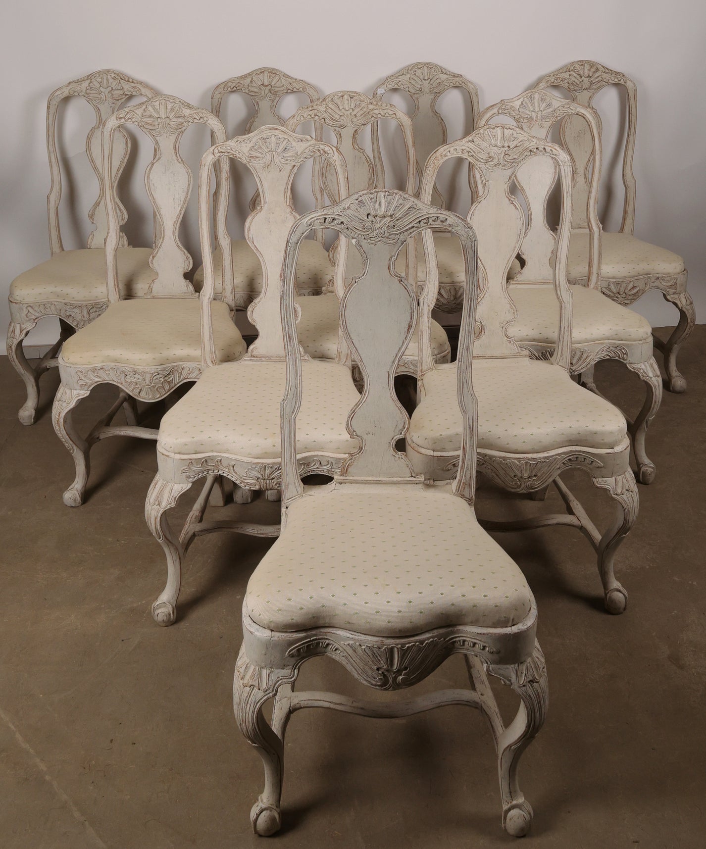 Set of Ten Rococo Chairs – Napoleon Antique & Art